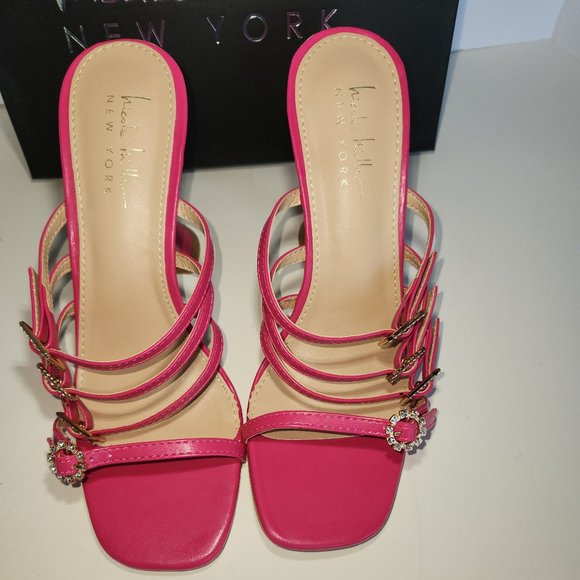 Nicole Miller | Shoes | Nicole Miller Hot Pink Wink Strappy Bling ...